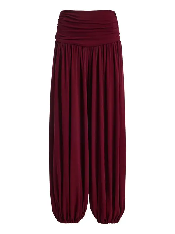 Françoise Nora Wide Leg Pants - Burgundy