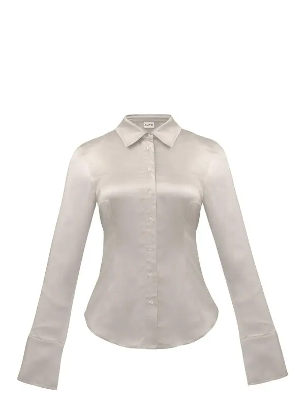 ALFIE Sateen Shirt - Silver