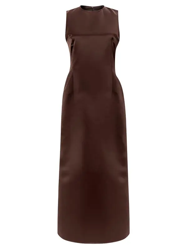 ALFIE Nori Sateen Midi Dress - Brown