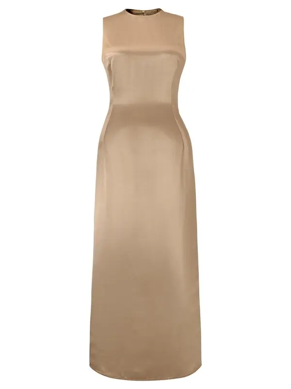 ALFIE Nori Sateen Midi Dress - Gold