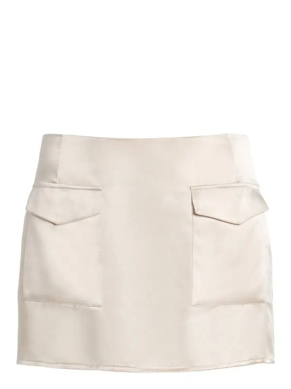 ALFIE Valletta Sateen Mini Skirt - Silver