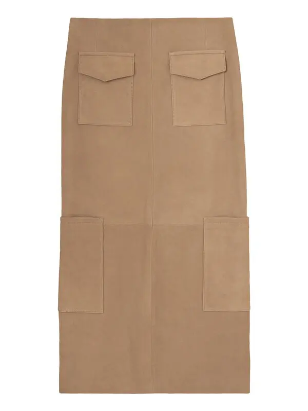 ALFIE Valletta Suede Skirt - Neutral