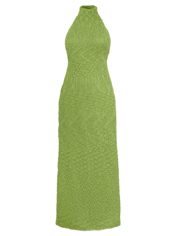 ALFIE Najwa Slub Cotton Dress - Green