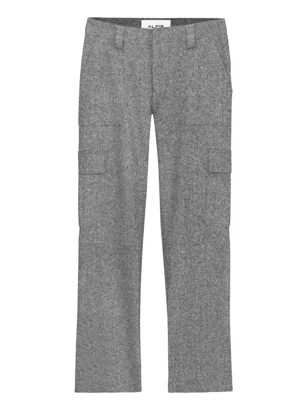 ALFIE Stretch Tweed Cargo Pants - Grey