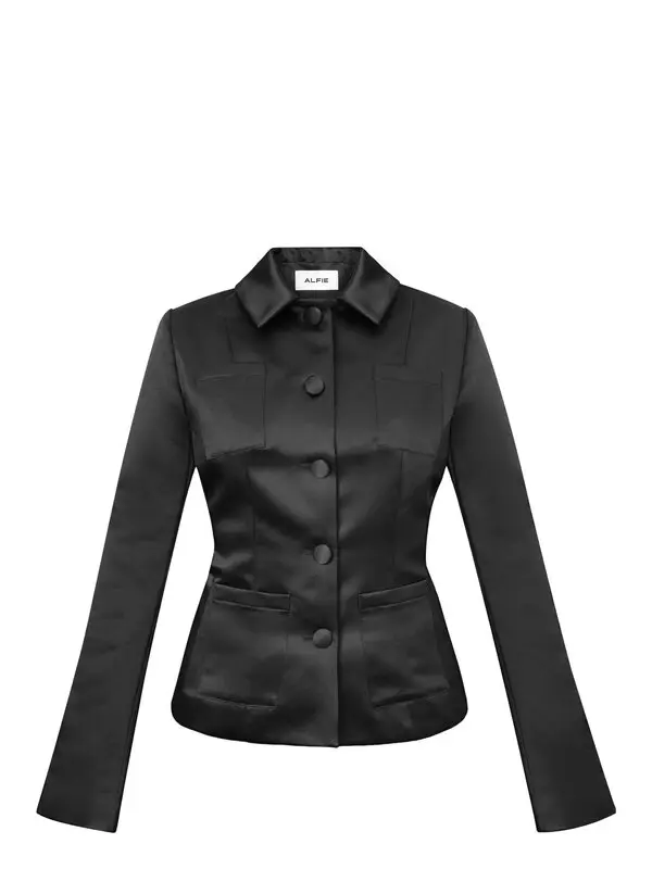 ALFIE Abby Sateen Jacket - Black