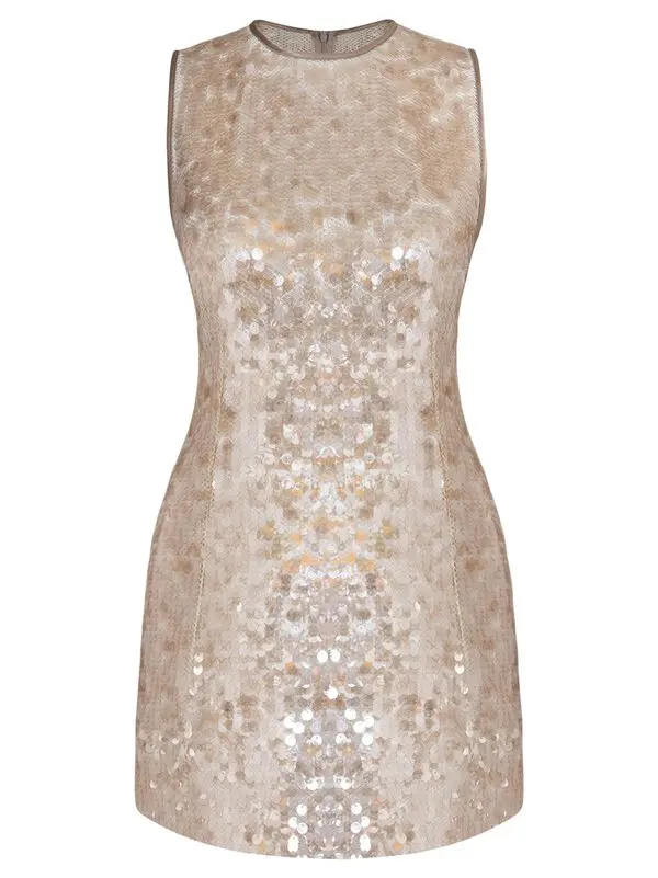 ALFIE Nori Sequined Mini Dress - Nude