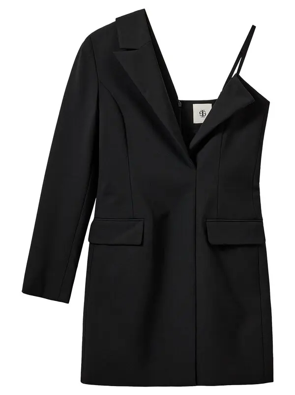 THE GARMENT Grand Asymmetric Blazer Mini Dress - Black