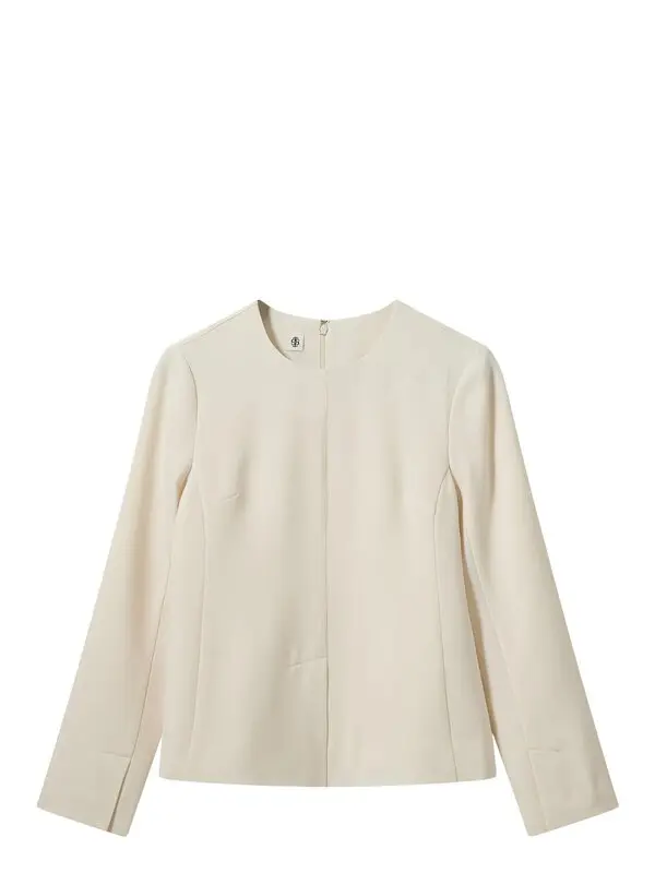 THE GARMENT Crepe Slit-detailed Blouse - White