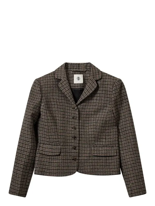 THE GARMENT York Herringbone Blazer - Black