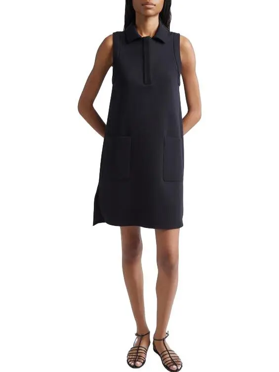 Max Mara Saggina Double Face Jersey Polo Dress - Black