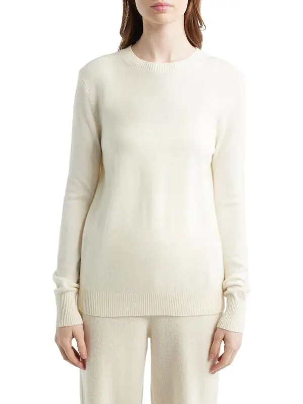 House Of Cb Wool And Cashmere Crewneck Sweater - Ivory