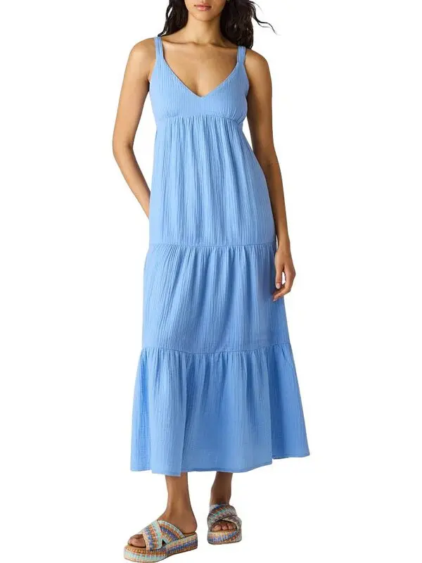 Steve Madden Elianna Sleeveless Midi Dress - Aurora Blue