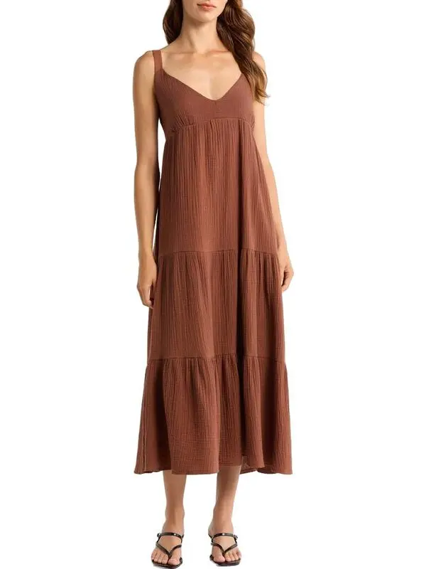 Steve Madden Elianna Sleeveless Midi Dress - Sorrel Horse