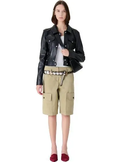 IRO PARIS Izyra Bermuda Cargo Shorts - Clay