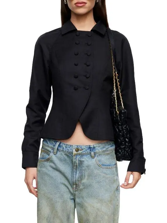 Lioness Form Double Breasted Jacket - Noir