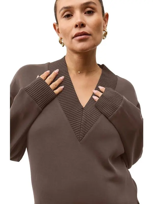 PORTIER Lucia Lounge Top - Truffle