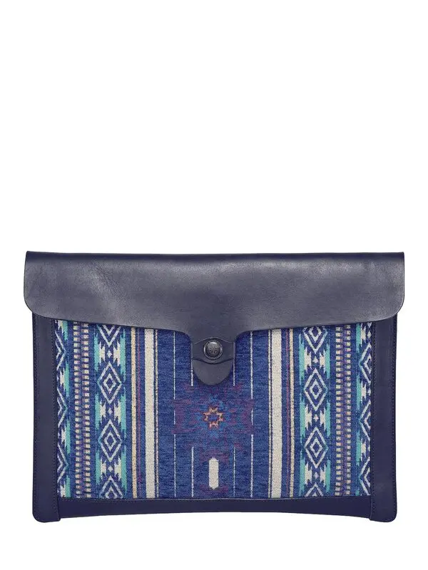 OLD TREND Myrtle Genuine Leather Laptop Sleeve - Navy