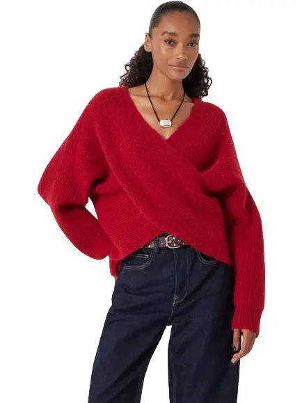 HUSH Wool Blend Jumper - Fiery Red