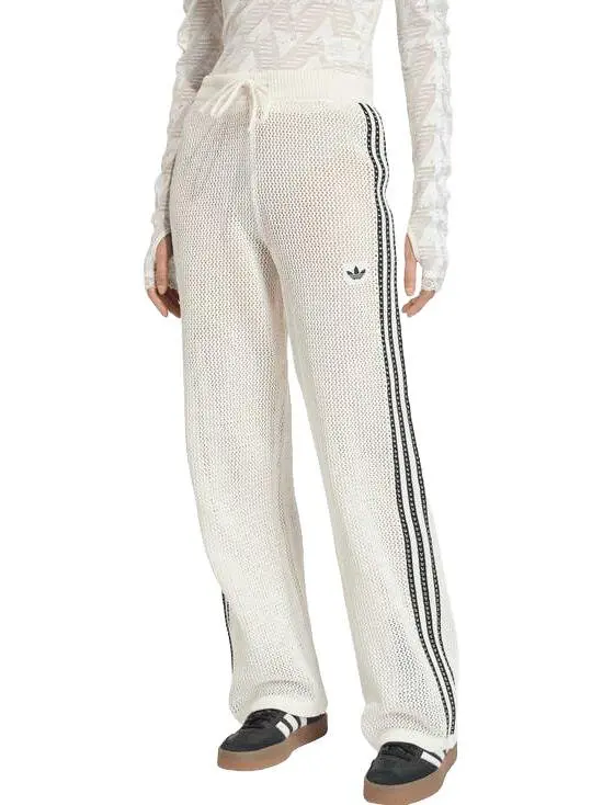 Adidas Originals By Alexander Wang Firebird Open Knit Track Pants - Off White