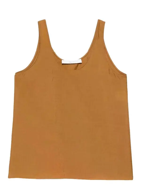 TELA Scoop-neck Tank - Brown