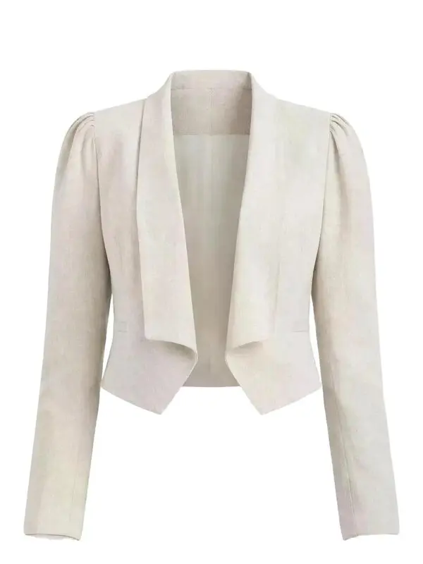 TWINSET Cropped Blazer With Draped Lapels - Neutrals