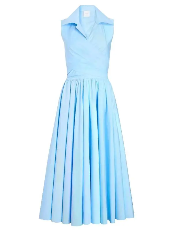 PATOU Draped Midi Dress - Blue