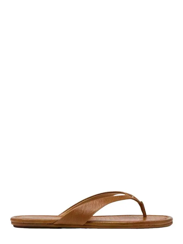Marsèll Lizard-effect Thong Sandals - Brown
