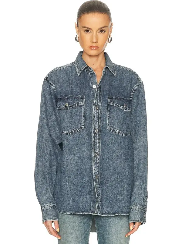 JW Anderson Oversized Shirt - Mid Blue
