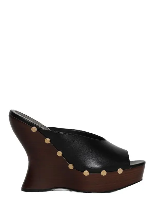 Magda Butrym Wedge Mule Sandals - Black