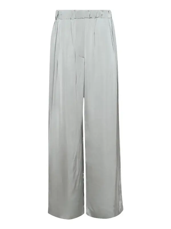 JIL SANDER Relaxed Fit Wide Leg Trousers - Grey
