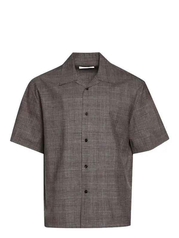 JIL SANDER Checked Shirt Marron - Brown