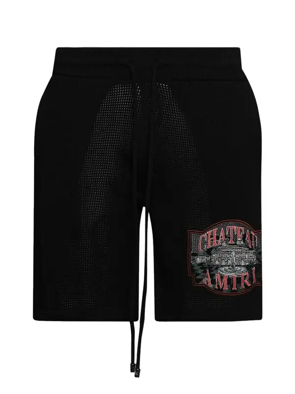 Amiri Chateau Crochet Short - Black