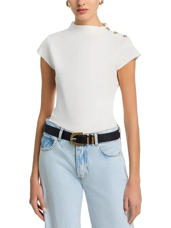 Elie Tahari Katy Sweater Top - Sky White