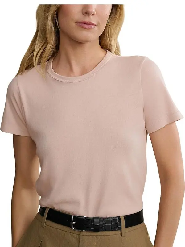 Jenni Kayne Cotton Slim Tee - Blush