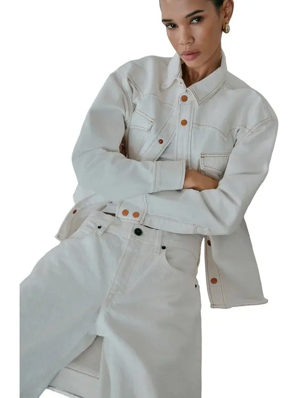 SLVRLAKE Cassidy Denim Shirt - Natural White