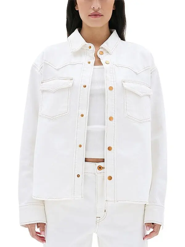 SLVRLAKE Cassidy Denim Shirt - Natural White