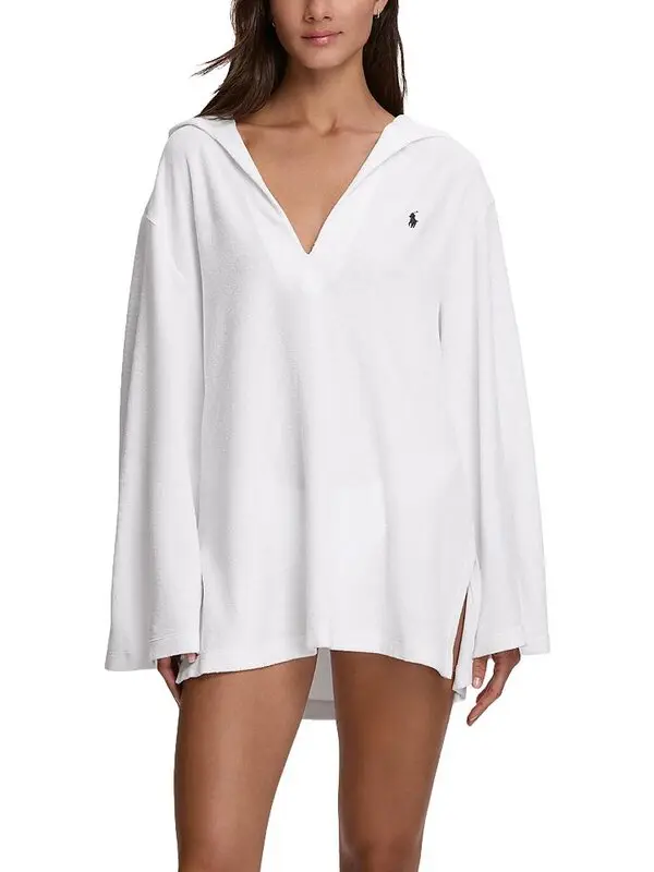 Polo Ralph Lauren Hooded Tunic Swim Cover-up - White