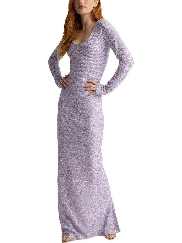 St. John Sequin Knit Gown - Hyacinth