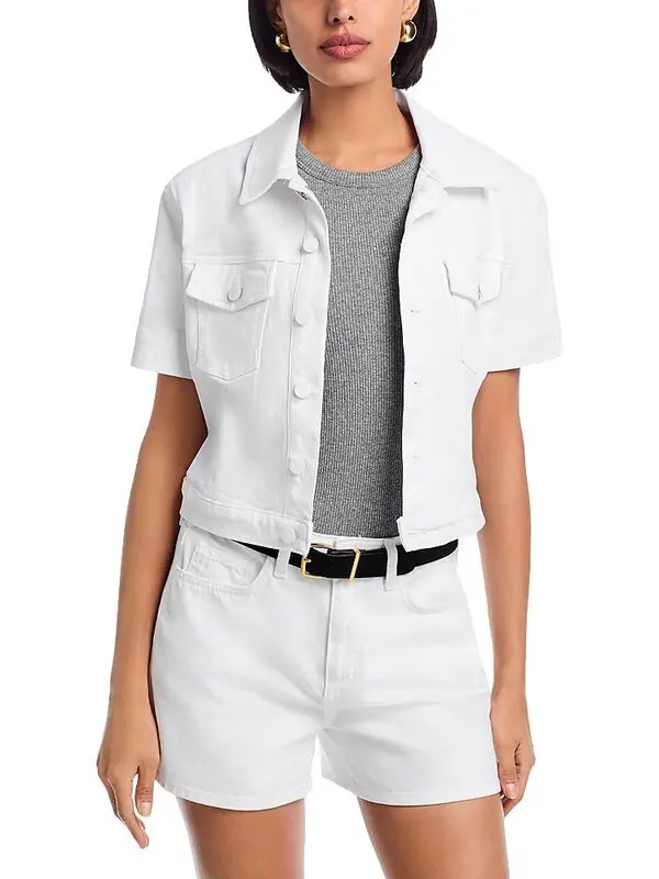 L'Agence Kirstie Crop Jacket - Blanc