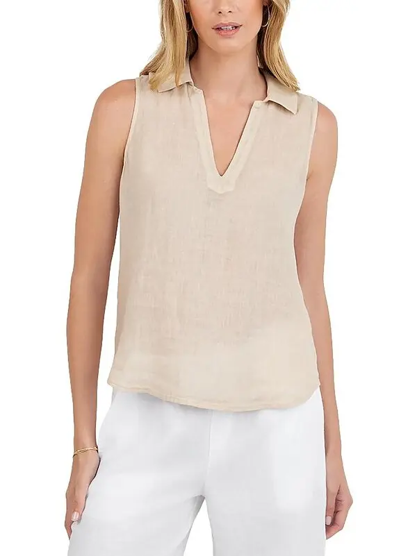 Bella Dahl Sleeveless Linen Pullover - Linen Sand