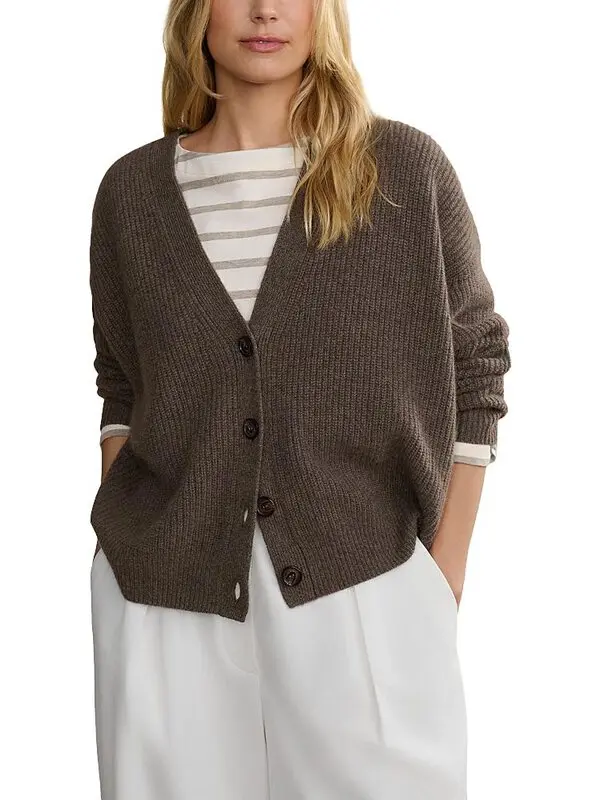 Jenni Kayne Cropped Cashmere Cocoon Cardigan - Ash Heather