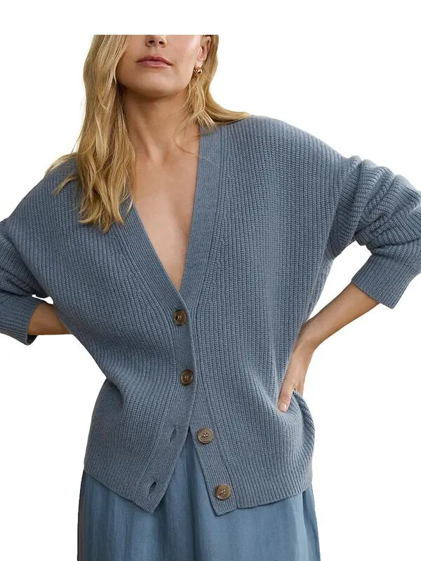 Jenni Kayne Cropped Cashmere Cocoon Cardigan - Seaside