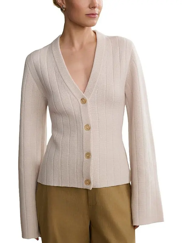 Jenni Kayne Rory Wool & Cashmere Cardigan - Ivory