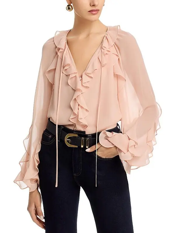 Kobi Halperin Katya Ruffled Blouse - Chai