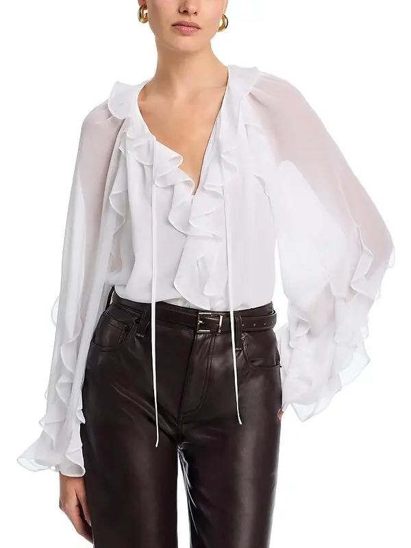 Kobi Halperin Katya Ruffled Blouse - White