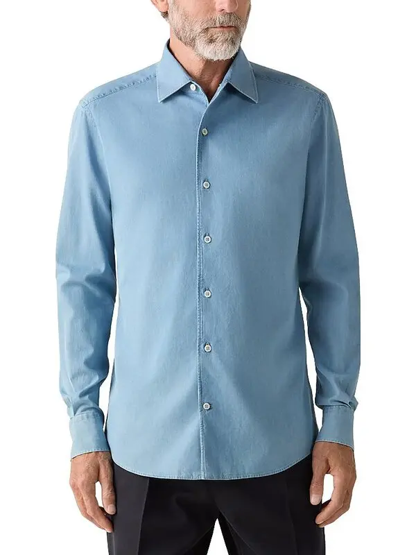 Zegna Regular Fit Shirt - Light Blue