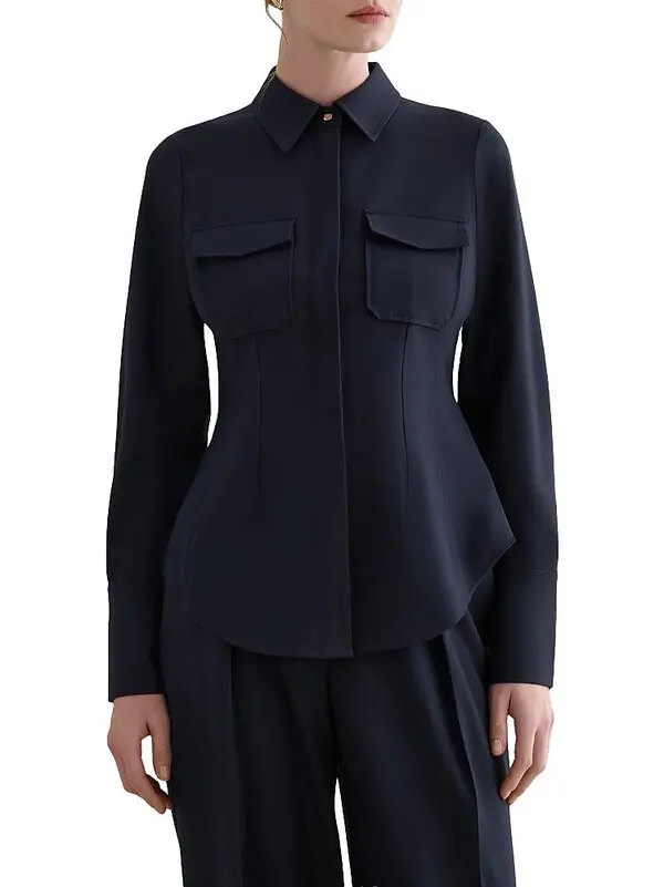 HOBBS LONDON Dannie Shirt - Hobbs Navy