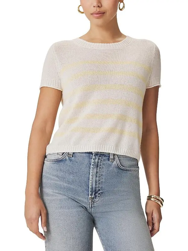 Splendid Emerson Stripe Sweater - Shell/honeysuckle