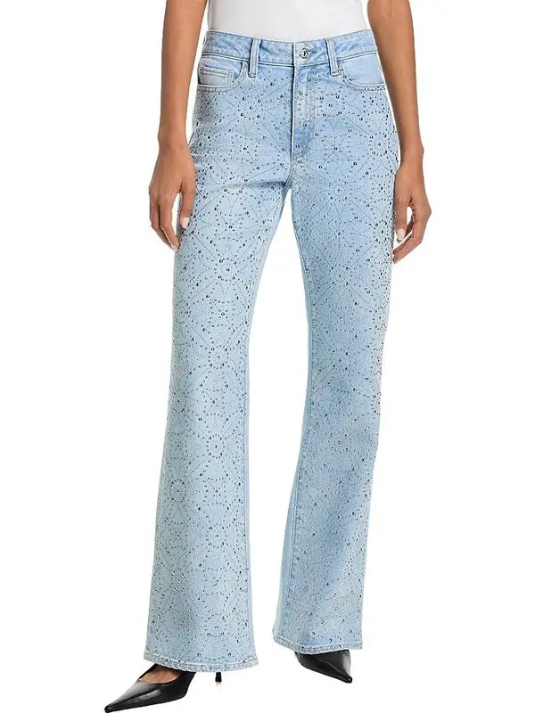 Paige Sofia Embellished Mid-rise Jeans - Flora Embellished