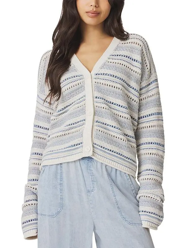 Splendid Addison Stripe Cardigan Sweater - Country Air